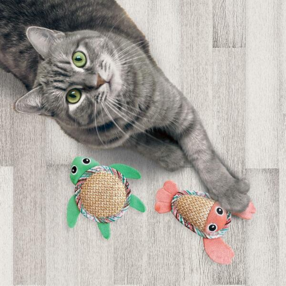 KONG Tropics Pals Cat Toy - Turtle and Lobster