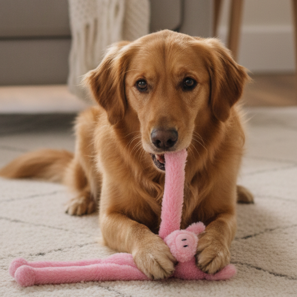 Multipet Swingin’ Slevin Plush Tug Dog Toy – 12 Inch